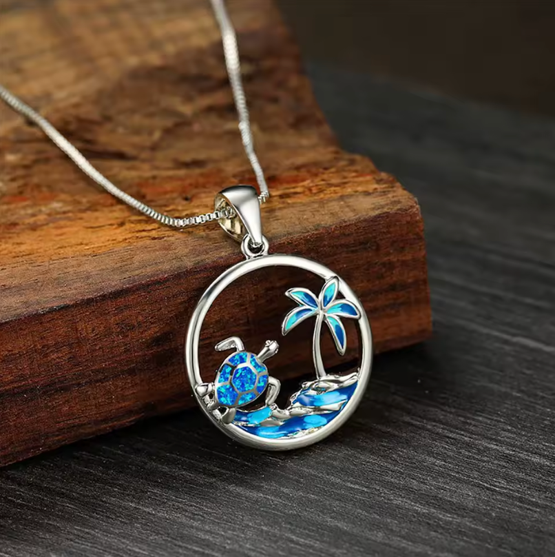 Ocean Opal Necklace - Tropicana – Silk & Cotton