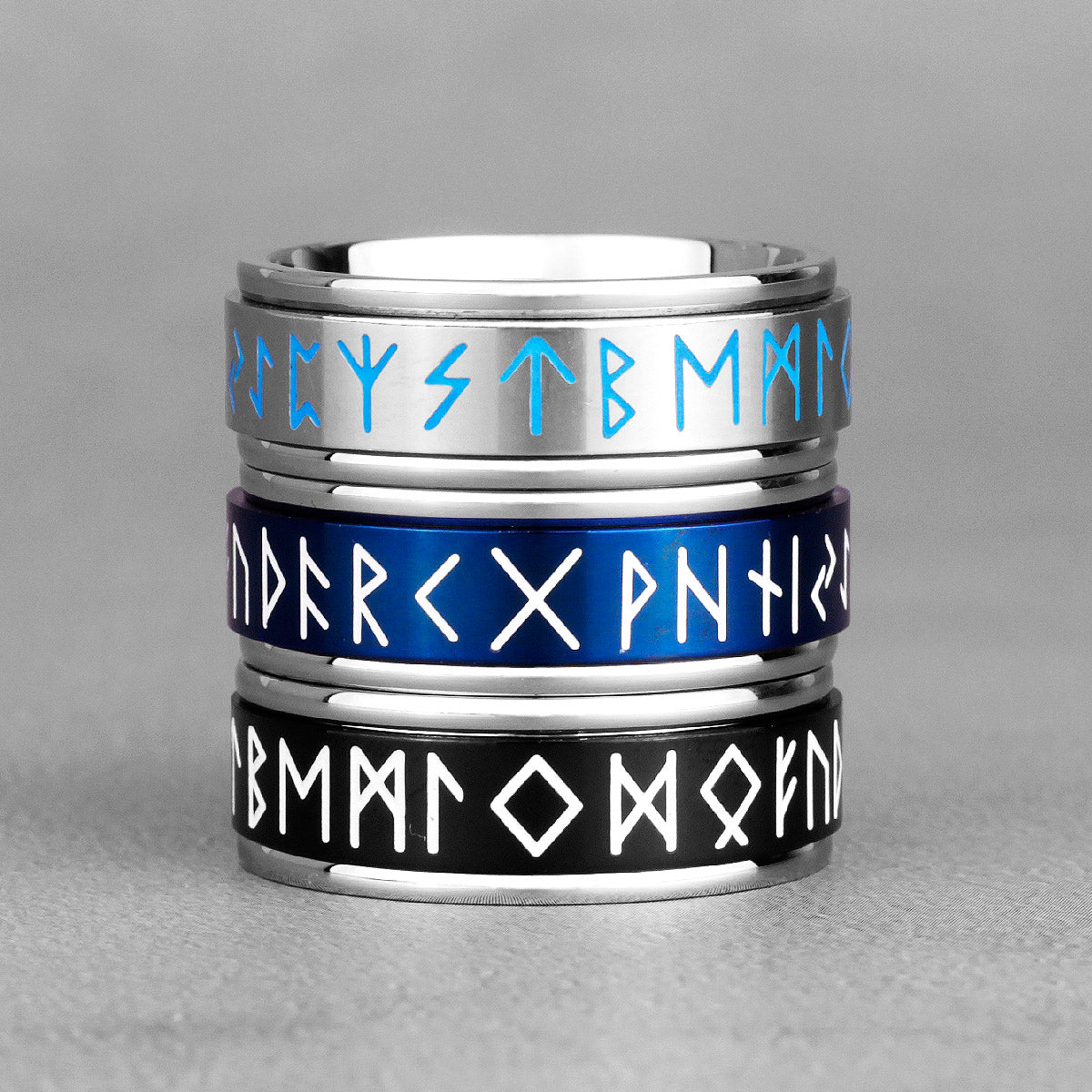 Luminous Rune Spinner Rings – Silk & Cotton