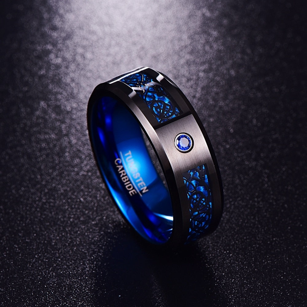 Special Edition Crystal Dragon Ring - Blue – Silk & Cotton