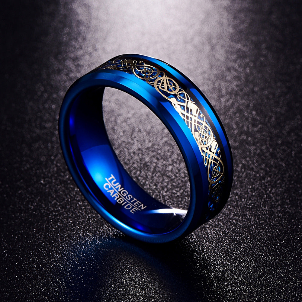 Special Edition Dragon Ring - Blue & Gold – Silk & Cotton